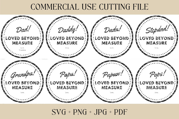 Fathers Day, Dad SVG | Loved Beyond Measure SVG, PNG | Digital Downloa ...