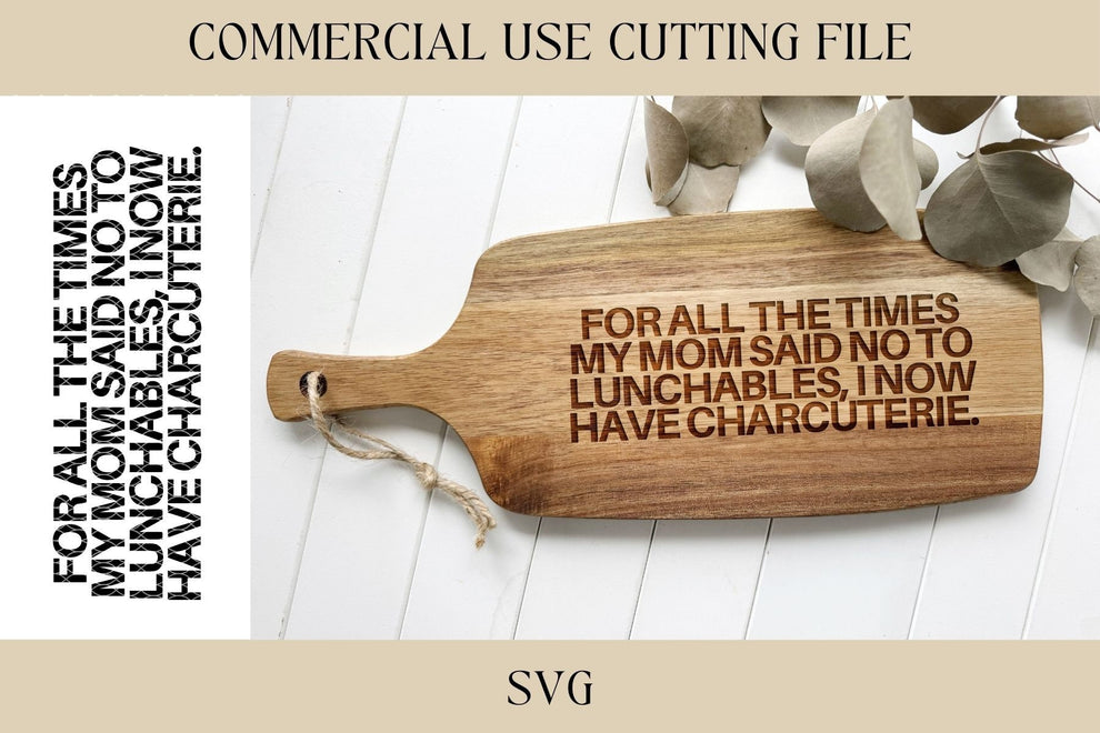 No Lunchables Cutting Board Designs SVG | Tray SVG | Digital Download ...